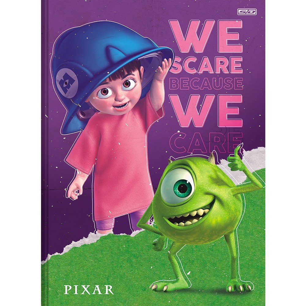 Caderno Brochurão Capa Dura 80 Fls Roxo Monstros S.A. Pixar São ...