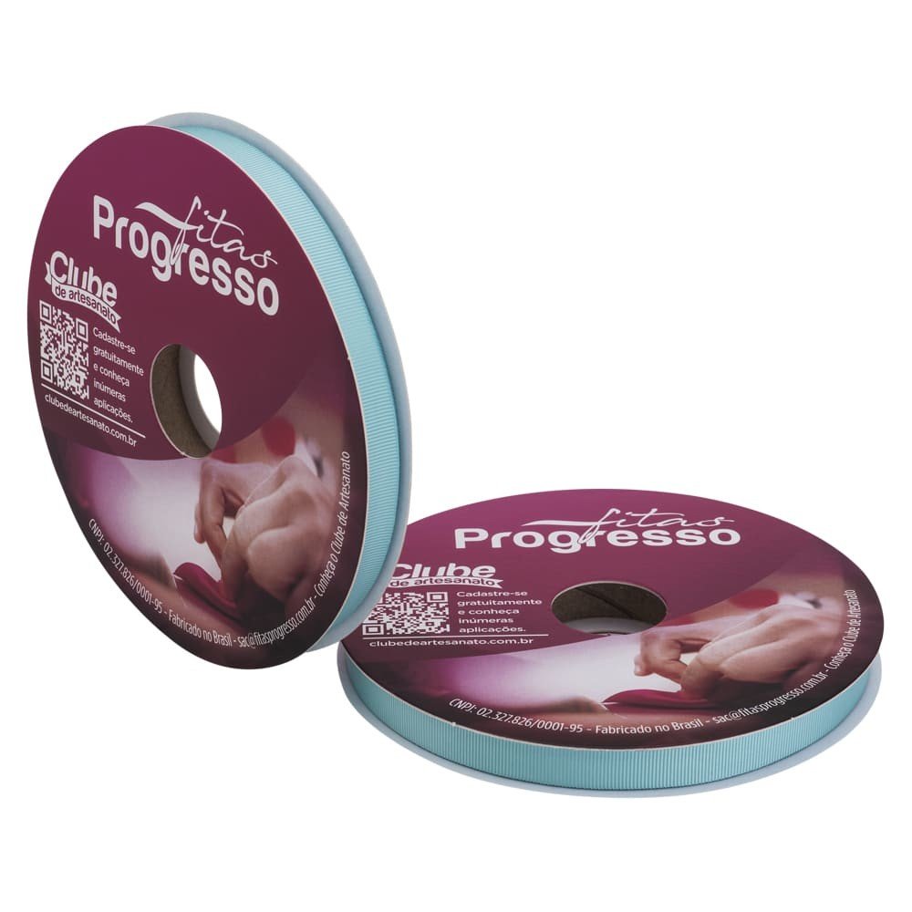 Fita Gorgurão 15mm Azul Tiffany Cor 247 Rolo 40 Metros Phfit - Welban