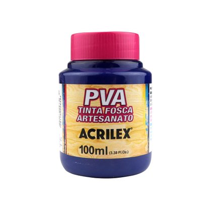 Tinta PVA Fosca 100ml Azul Seco Acrilex - Welban